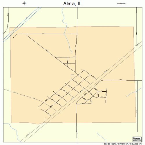 Amazon.com: Large Street & Road Map of Alma, Illinois IL - Printed ...
