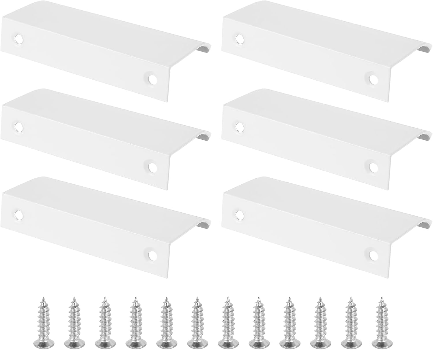 PATIKIL Mount Finger Edge Pull, 6 Pack 80mm/3.15" Aluminum Alloy ...