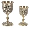 Amazon.com | Embossed Bronze Goblet Chalice Wine Glasses Cup Goblet, 1 ...