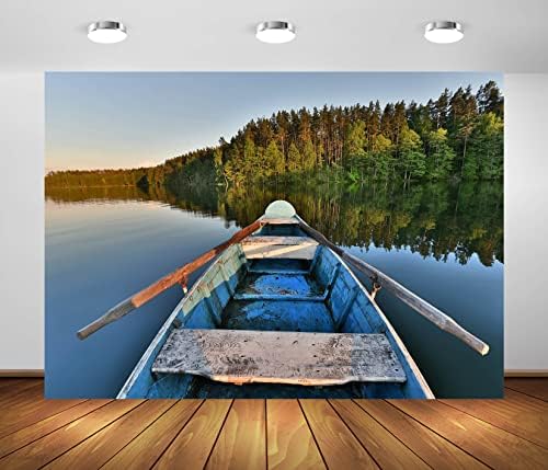 Amazon.com : BELECO 7x5ft Fabric Old Wooden Fishing Boat Backdrop ...