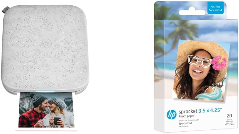 Amazon.com: HP Sprocket 3x4 Instant Photo Printer & Sprocket 3.5 x 4.25 ...