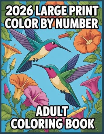 Amazon.com: Color By Number Adult Coloring Book: Large Print Color by ...