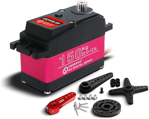 Amazon.com: MoreOneRC 1/5 Large Scale Servo 150kg High Torque HV 18T ...
