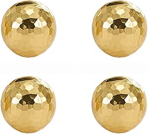 Licwrocca Gold Modern Cabinet Handles, Hammered 3D Round Ball Shaped ...