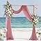 Amazon.com: ROMANKAS Navy Blue Arch Drapes Chiffon Wedding Arch Draping ...