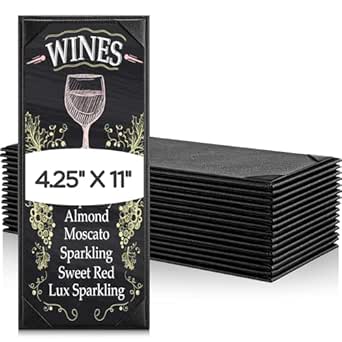 Amazon.com: GlikCeil 16 Pcs Restaurant Leather Menu Holders Single ...