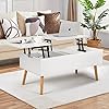 VOWNER Coffee Table, Lift Top Coffee Table with Separate and Hidden ...