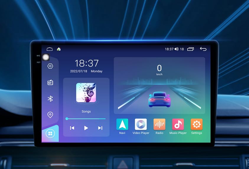 Amazon.com: Android 12 QLED Screen 10 Inch 8 Core Car Radio Universal ...