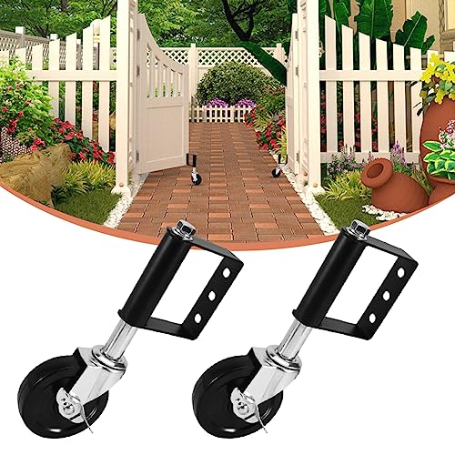 2 Pack 4-Inch Spring Loaded Gate Caster for Wooden Gate PVC Fence ...