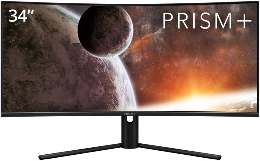 PRISM+ X340 PRO 34" 180Hz 1ms Curved Ultrawide WQHD Gaming Monitor ...