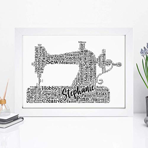 Personalised Sewing Machine Print - A5, A4 Prints & Framed : Amazon.co ...