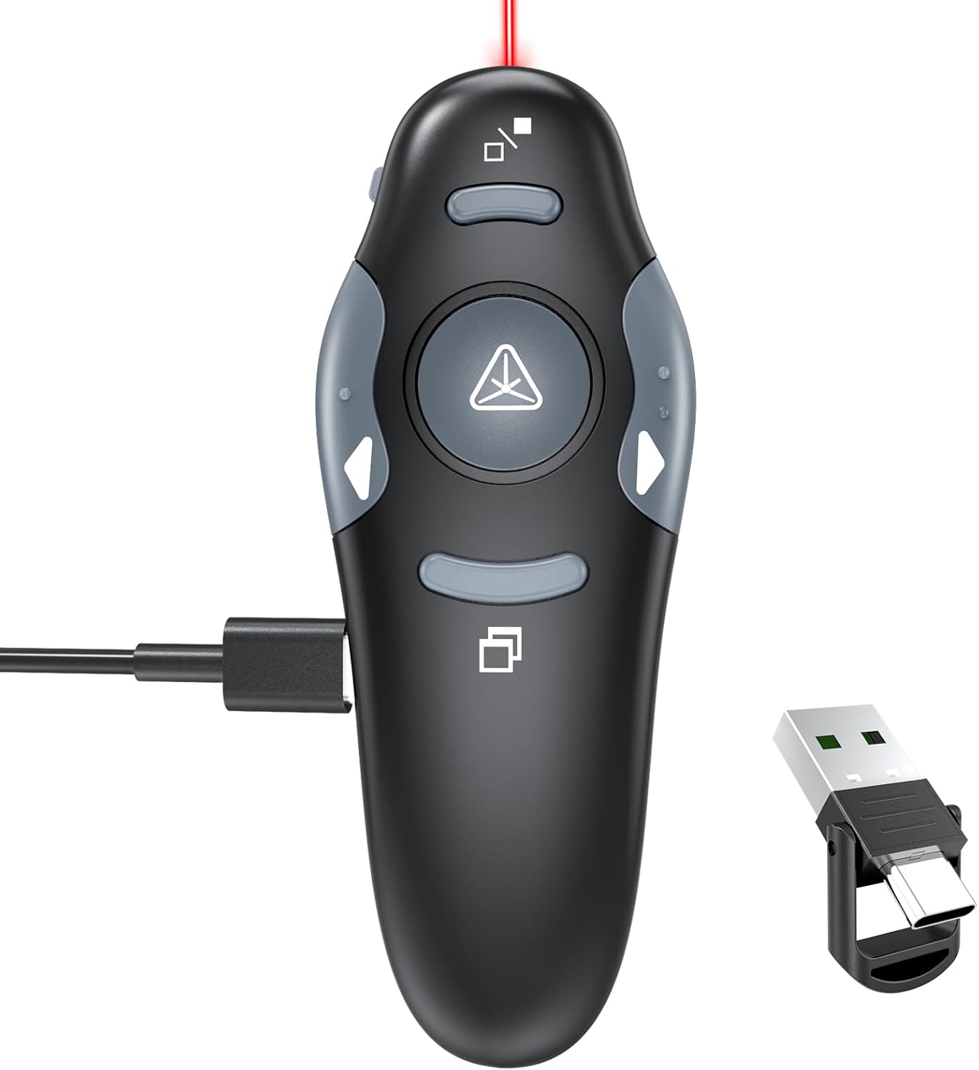 Amazon.com: [2 in 1 USB C + Rechargeable] Presentation Clickers ...