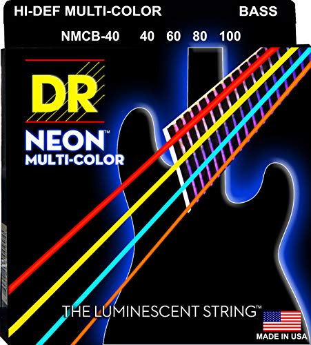 DR Strings HI-DEF NEON Bass Guitar Strings (NMCB-40) : Cordes (pour ...