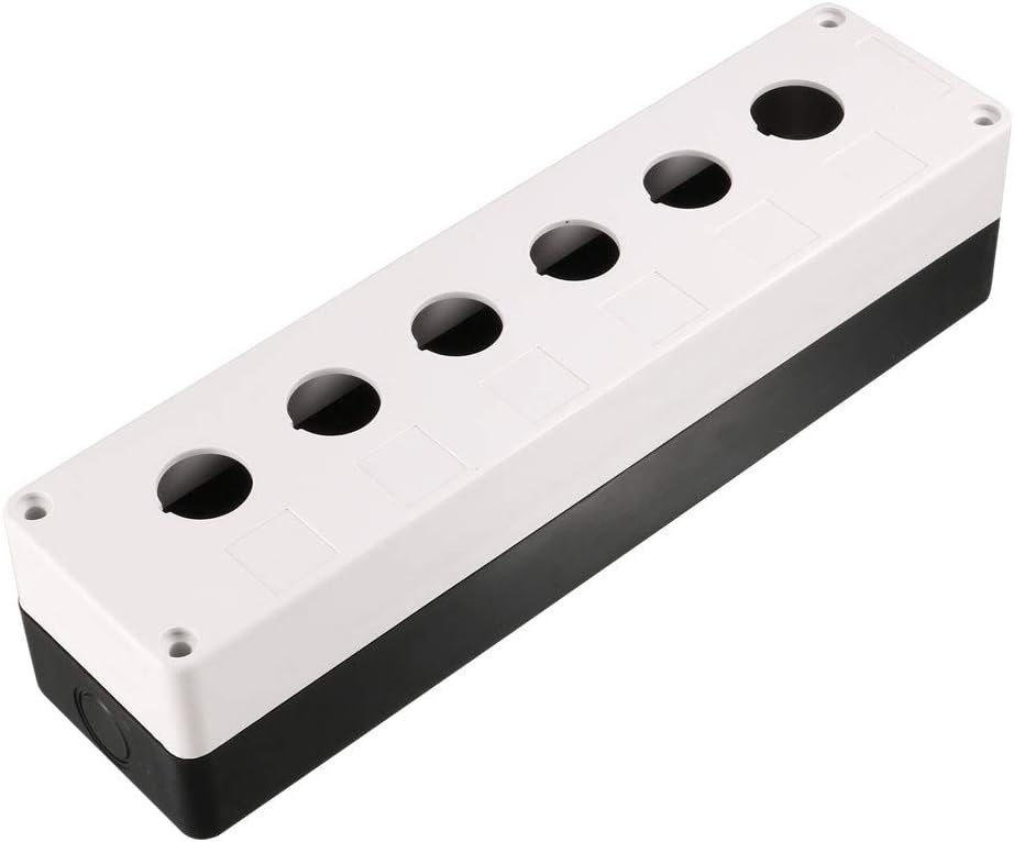 Amazon.com: uxcell Push Button Switch Control Station Box 22mm 6 Button ...