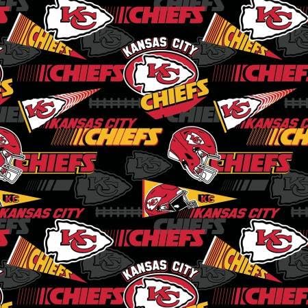 Amazon.com: Kansas City Chiefs Cotton Fabric - NFL Team Logo Cotton ...