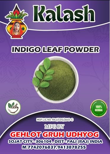 Buy Kalash Indigo Powder (Indigofera Tinctoria) Organic For Hair Pure ...