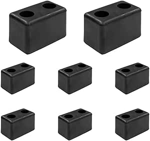 Amazon.com: Mytee Products 8 Pack 6”x3-1/2”x3-1/2” Rubber Dock Bumper ...