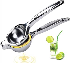 Amazon.com: Lemon Squeezer Stainless Steel Press Threaded Groove Fresh ...
