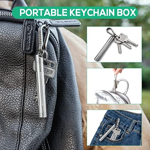 Amazon.com: TISUR Titanium Portable Toothpick Holder Pocket with 3 ...