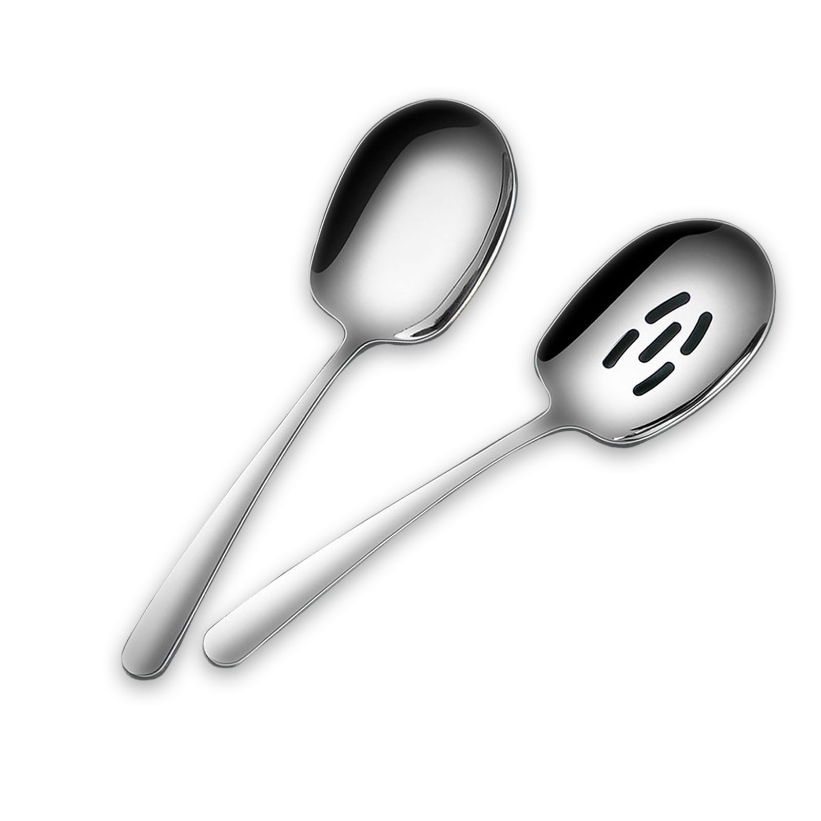 Amazon.com: Large Serving Spoon Set, 1 Serving Spoons and 1 Slotted ...