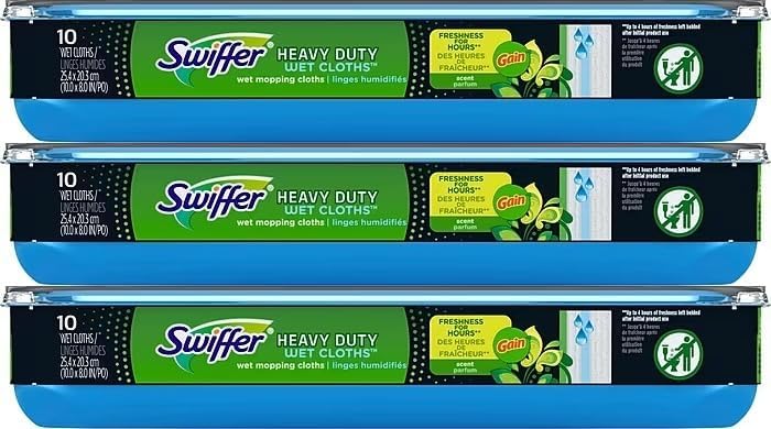 Amazon.com: Swiffer Sweeper Heavy Duty Fresh Wet Mop Pads, 40/Pack, 20 ...