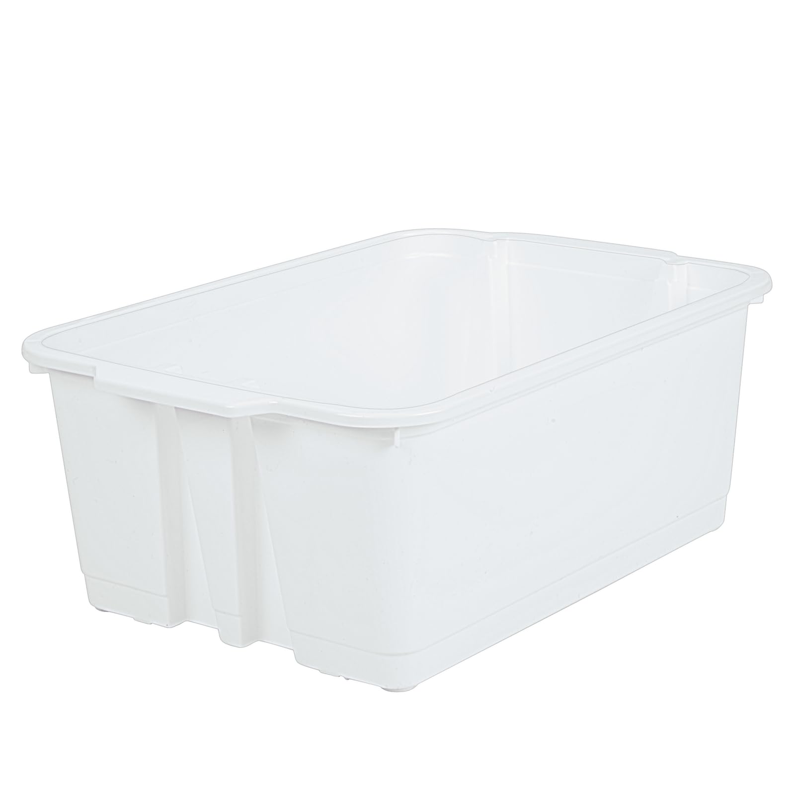 Snapklik.com : Stacking Bins, 14" X 10" X 5 .75" - 6 Pack, White ...