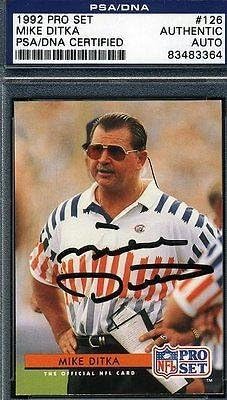 Mike Ditka Signed 1992 Pro Set Authentic Autograph - PSA/DNA Certified ...