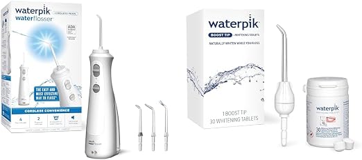 Amazon.com: Waterpik Cordless Pearl Water Flosser with 4 Tips Plus ...