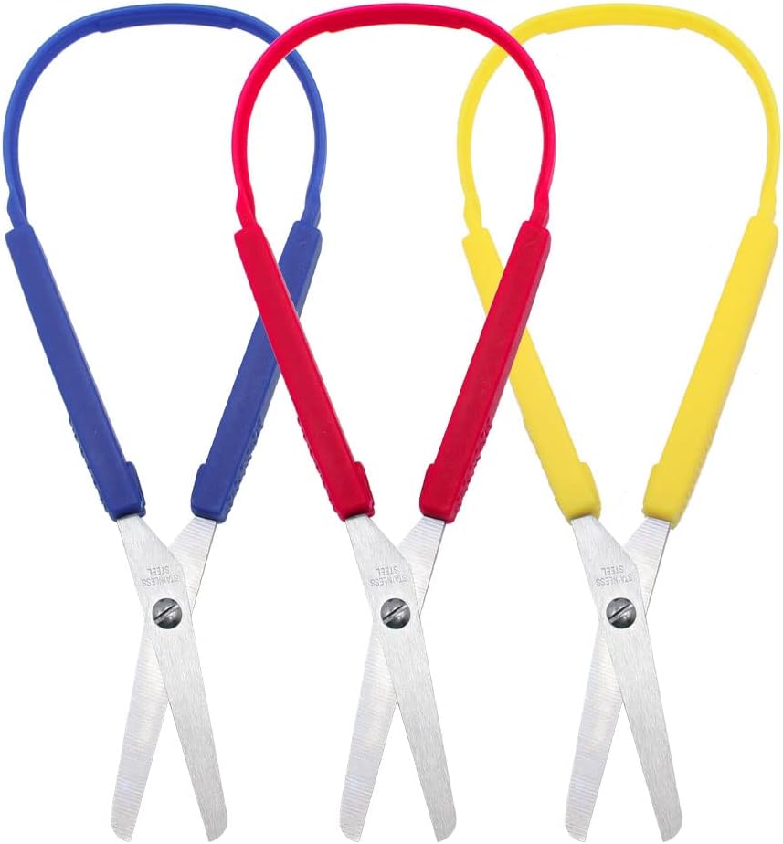 Handi Stitch 6 Pack 20cm/8 inches Adaptive Easy Grip Loop Scissors ...