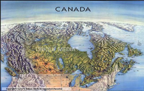Amazon | Unique Media Map: Canada With Ottawa/Folded | Canada