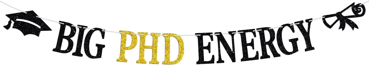 Amazon.com: Big PHD Energy Banner, Congrats Grad, Congratulations on ...