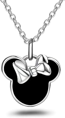 Amazon.com: Sterling Silver Black Mouse Necklace For Women Black Drip ...