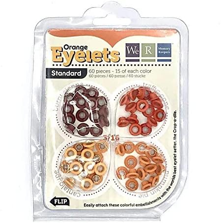 We R Memory Keepers Eyelets for Scrapbooking, Orange, Standard – TopToy