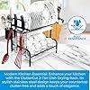 Amazon.com - ClutterCut 2-Tier Dish Drying Rack - Double Layer ...