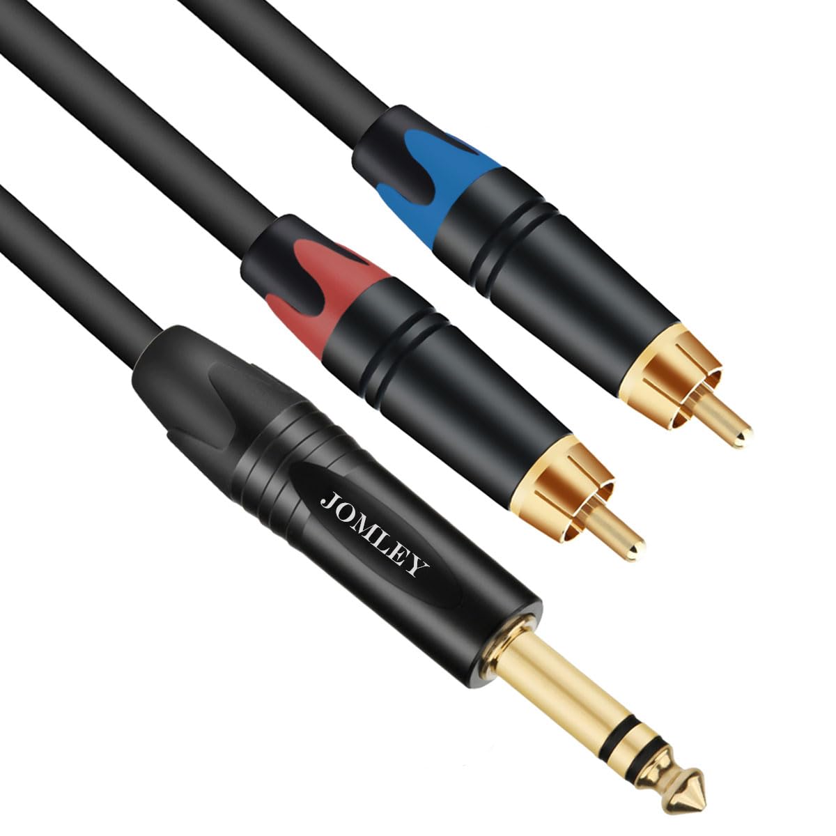 Amazon.com: JOMLEY 1/4 inch TRS to Dual RCA Cable, 2 RCA Male to 1/4 ...