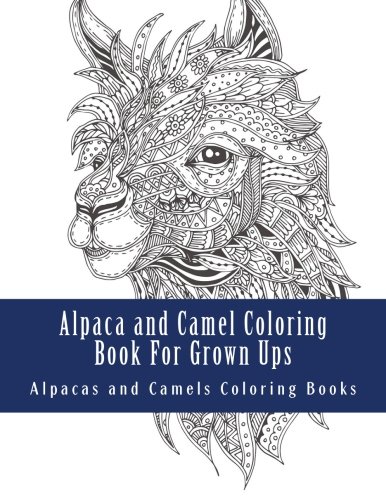 Buy Alpaca and Camel Coloring Book For Grown Ups: Simple Large Print ...
