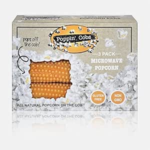 Amazon.com : Poppin' Cobs Popcorn On The Cob Kit! Includes 3 Popcorn ...