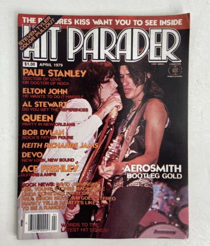 Hit Parader Magazine April 1979 Aerosmith Cover + Paul Stanley Ace ...