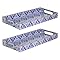 Amazon.com: MAONAME Blue Decorative Tray, Plastic Serving Tray with ...
