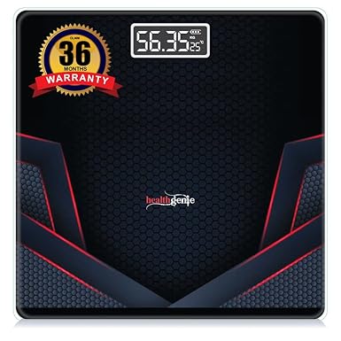 Healthgenie Digital Weight Machine Thick Tempered Glass LCD Display ...