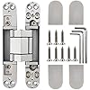 Enertai Concealed Door Hinges Heavy Duty Invisible Hidden Hinges 3-D ...