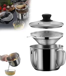 Amazon.com: 1000ML Gravy Separator & Fat Separator Cup, 304 Stainless ...
