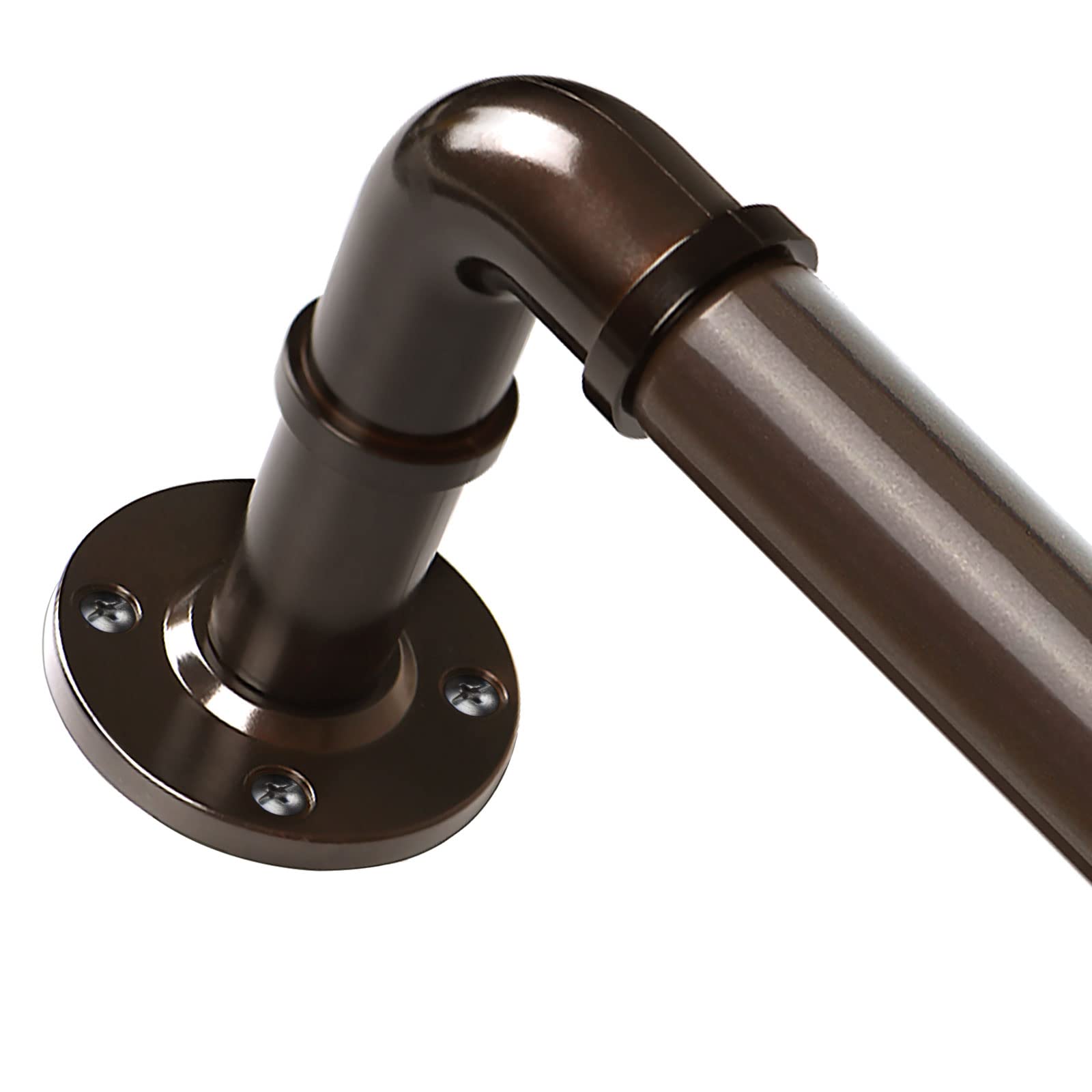 HOTOZON 1 Inch Industrial Curtain Rod 32 to 87 Inch, Blackout Wrap ...