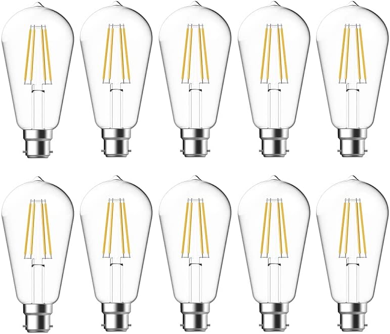 Tungsram LED Filament ST64 Light Bulb, B22 Bayonet Cap, 8.5W, 1055 ...