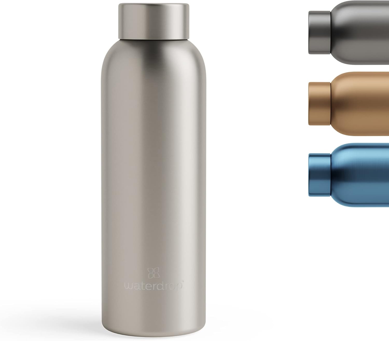 waterdrop® Steel Bottle 600ml isolierte Trinkflasche auslaufsicher ...