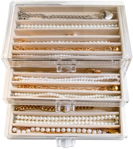 Amazon.com: ByKen 20 Hooks Necklace Organizer Box/Tray, Chains Showcase ...