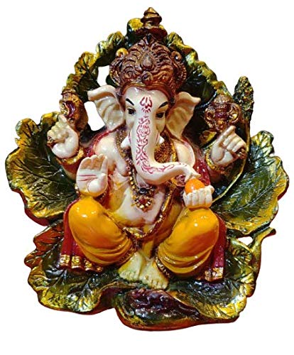 Buy Goyal POOJAN BHANDAR Lord Ganesh Ji Resin Statue Showpiece - 8 x 12 ...