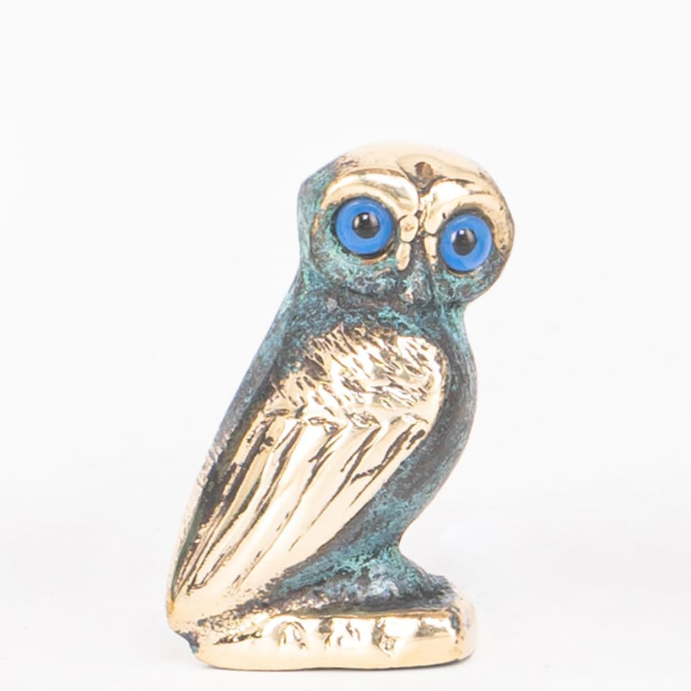 Amazon.com: Iconsgr Ancient Greek Bronze Museum Statue Replica of Owl ...