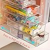 Amazon.com: Hipiwe Plastic Drawer Organizer Clear Desktop Drawers Box ...