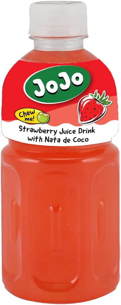 JoJo Strawberry Flavoured Drink with Nata De Coco, 320ml (Pack of 6) : Amazon.co.uk: Grocery